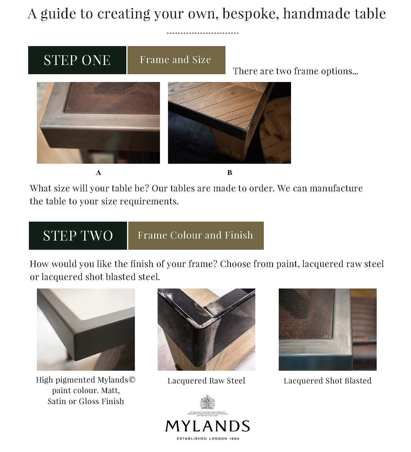 Bespoke Table Design - The Rug and Table Shop