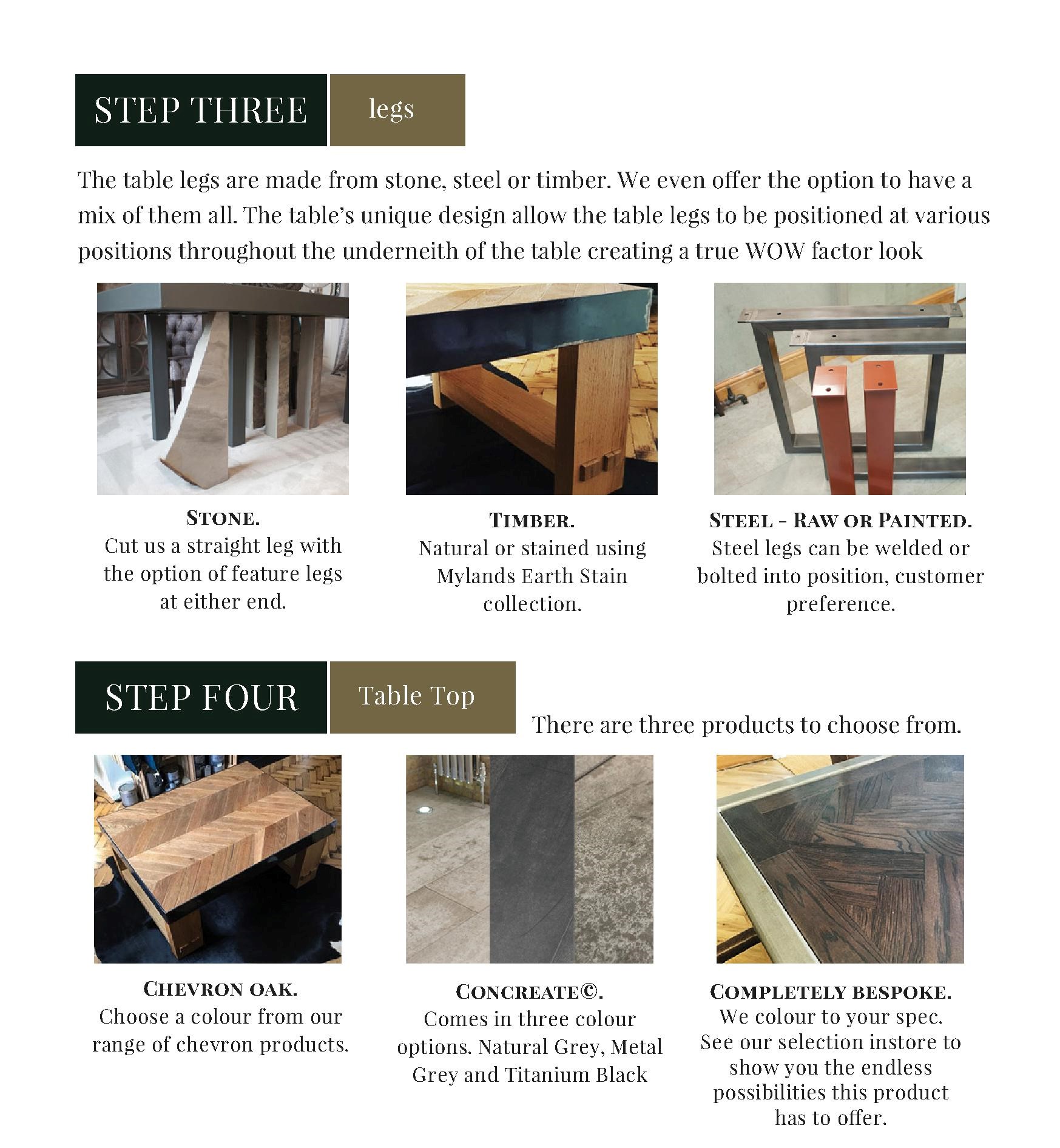 Bespoke Table Design - The Rug and Table Shop